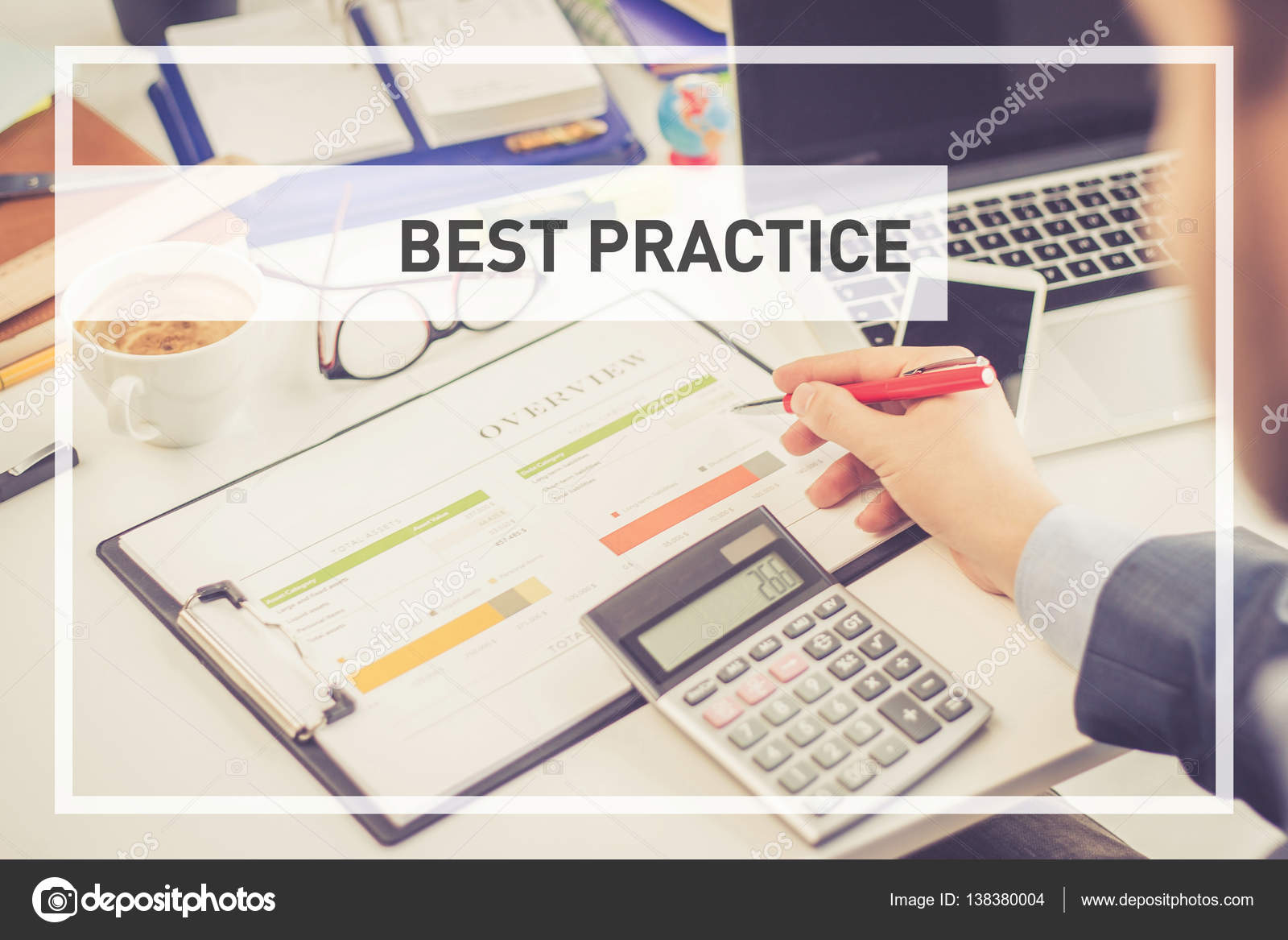 Accountant at work and sign — Stock Photo © garagestock #138380004