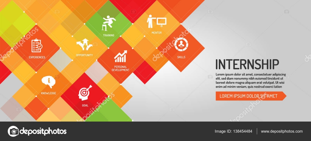 Internship simple banner — Stock Vector © garagestock #138454484