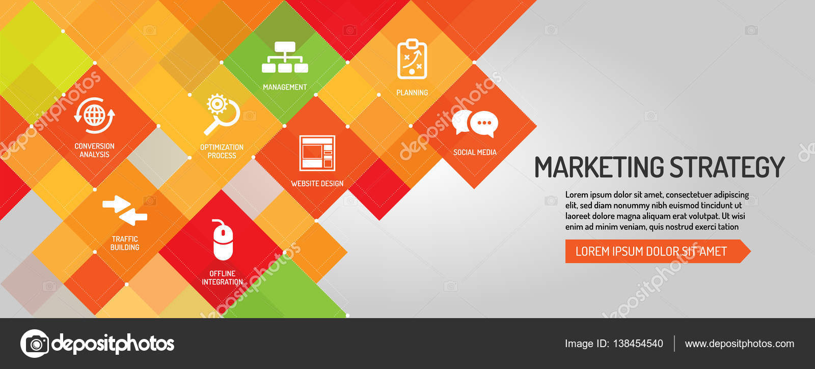 Marketing Strategy banner Stock Vector Image by ©garagestock #138454540