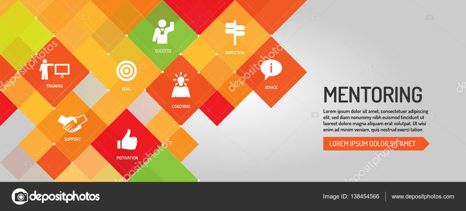 Mentoring simple banner — Stock Vector © garagestock #138454566