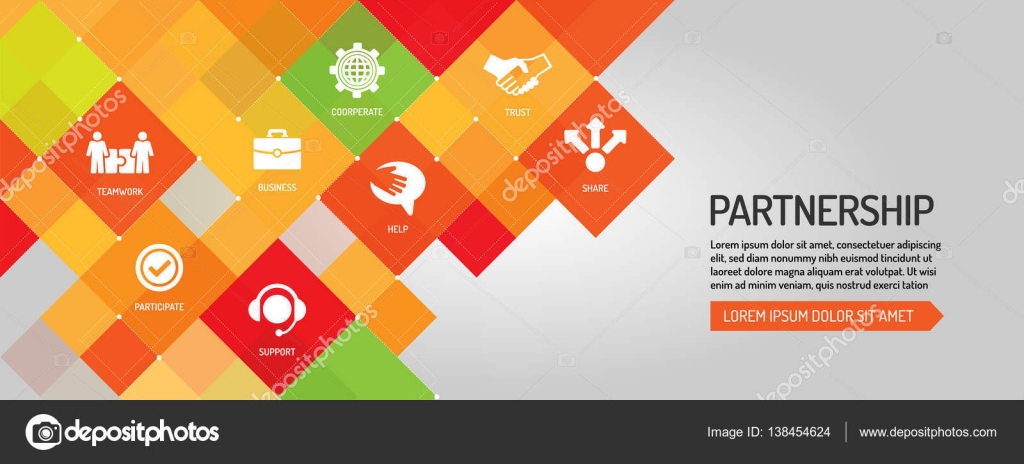 Partnership simple banner Stock Vector Image by ©garagestock #138454624
