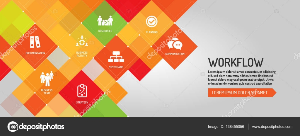 Workflow simple banner Stock Vector Image by ©garagestock #138455056