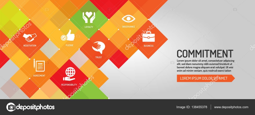 Commitment simple banner Stock Vector by ©garagestock 138455378
