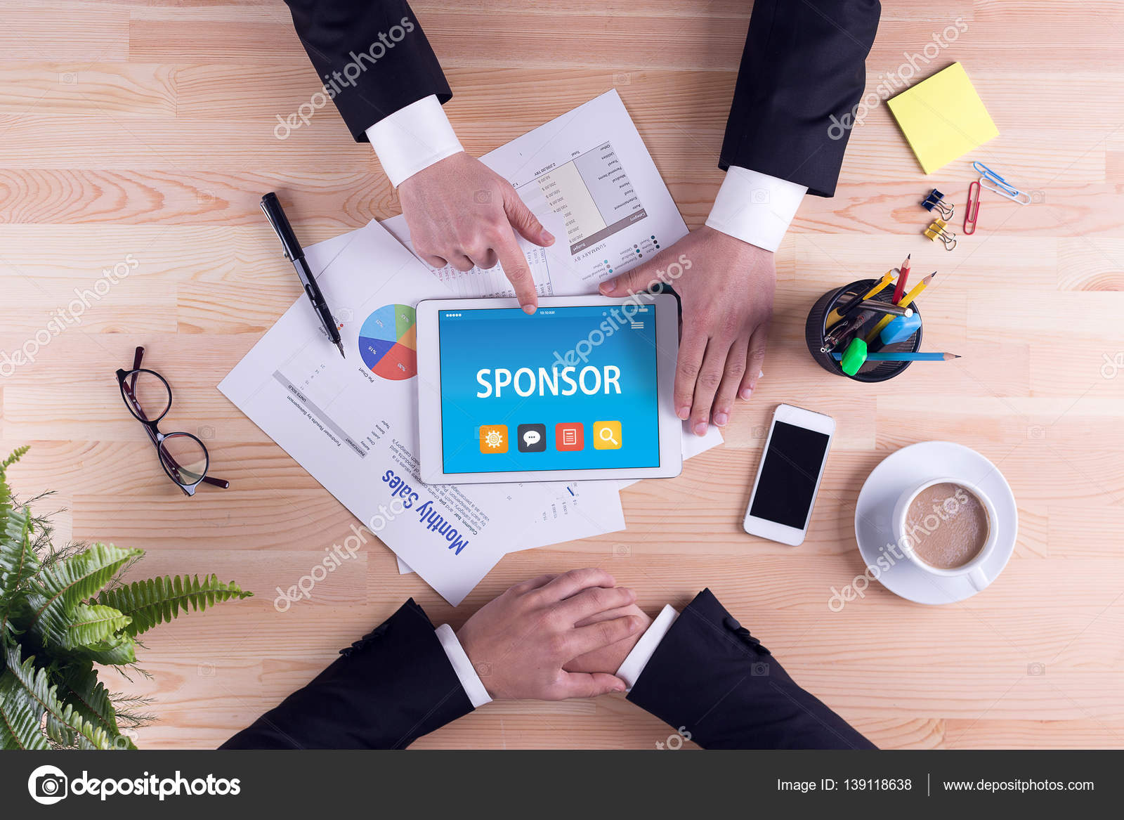 SPONSOR CONCEPT ON TABLET PC Stock Photo by ©garagestock 139118638