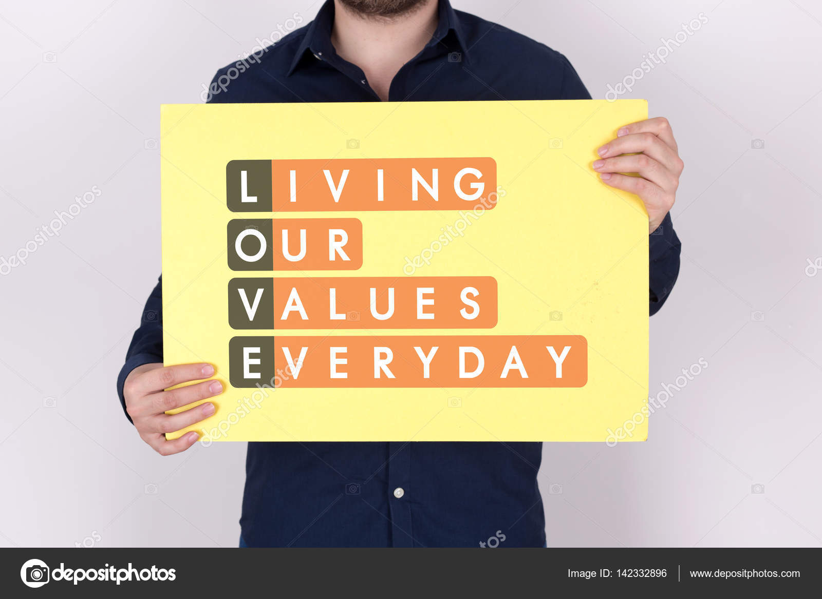 Living Our Values Everyday Acronmy Stock Photo by ©garagestock 142332896