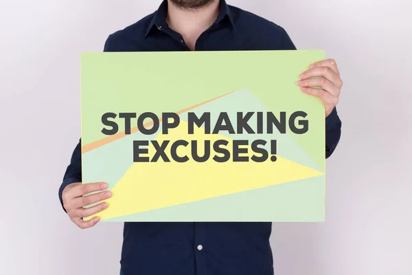 Stop making excuses Stock Photos, Royalty Free Stop making excuses ...