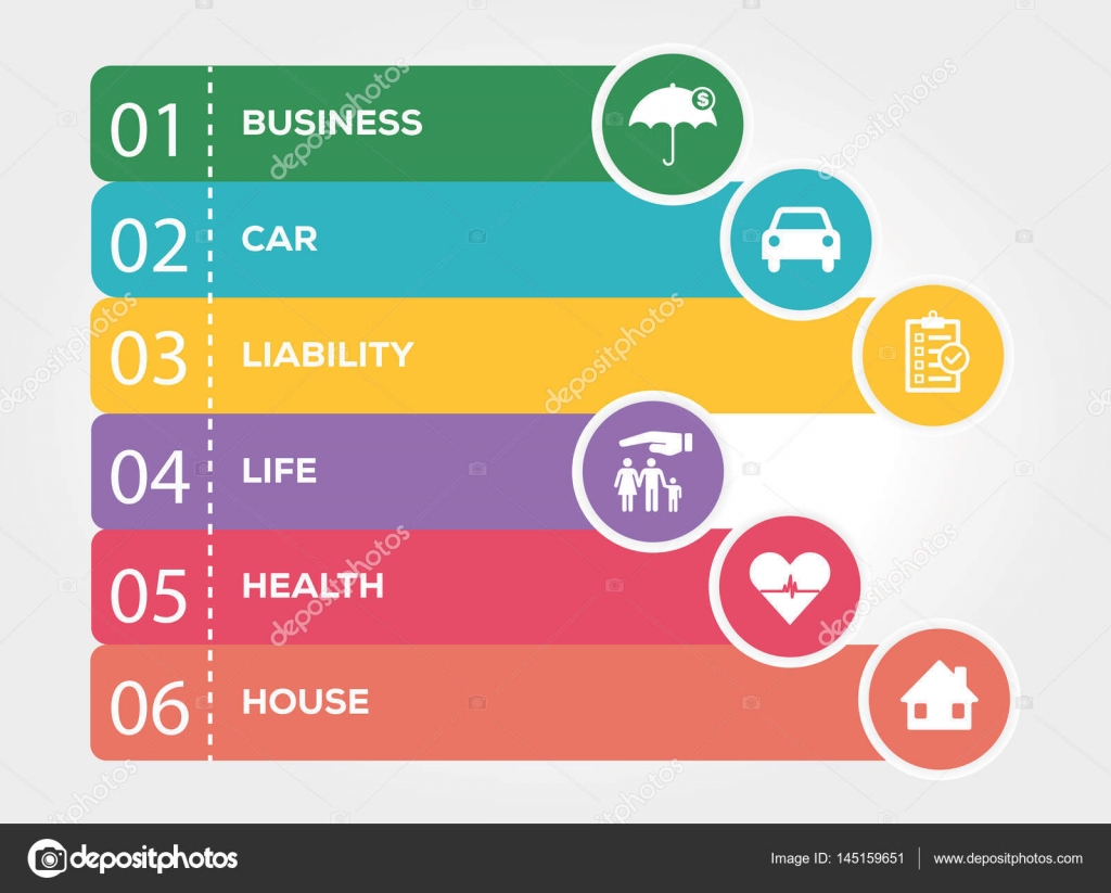 Insurance Infographic Concept — Stock Vector © garagestock #145159651