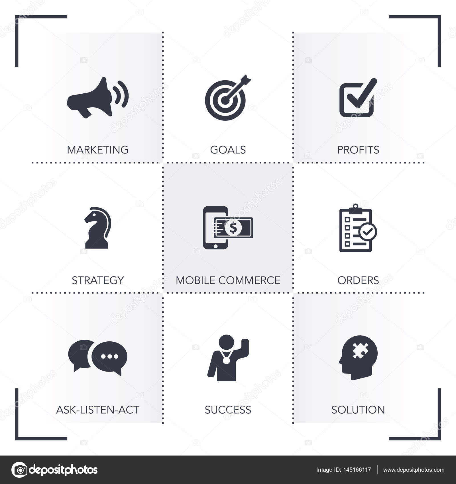 INCREASE SALES ICON SET — Stock Vector © garagestock #145166117