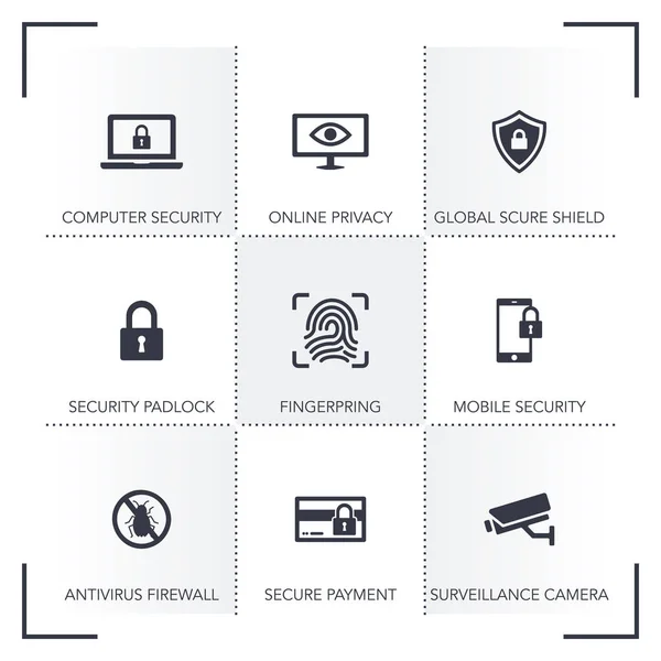 Cyber Security Icon Concept — Stock Vector © garagestock #147304355 Cyber Security Icon Concept — Stock Vector © garagestock #147304355