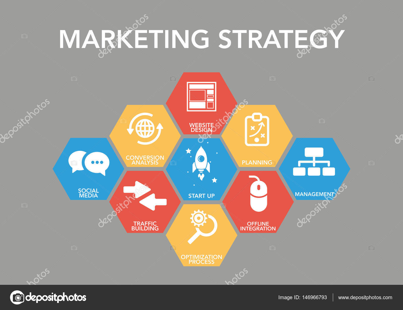 Marketing Strategy Icon Concept Stock Vector by ©garagestock 146966793