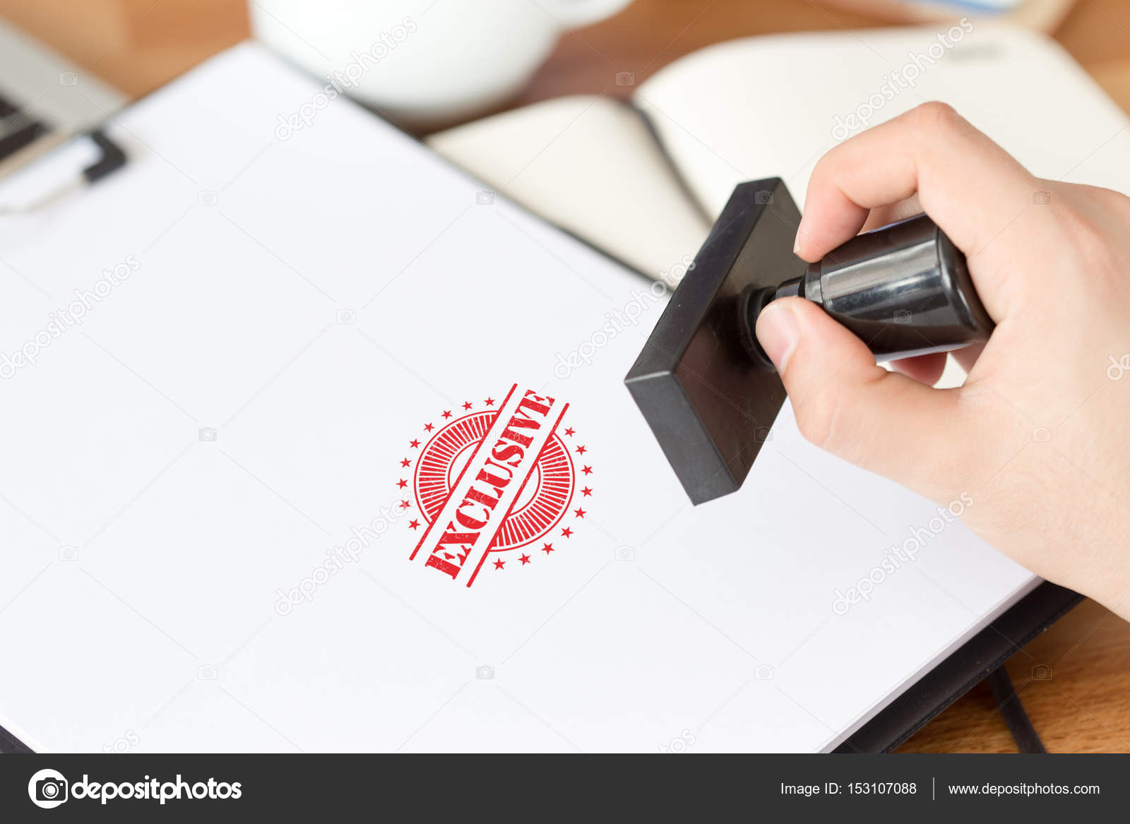 Stamp on white paper — Stock Photo © garagestock #153107088