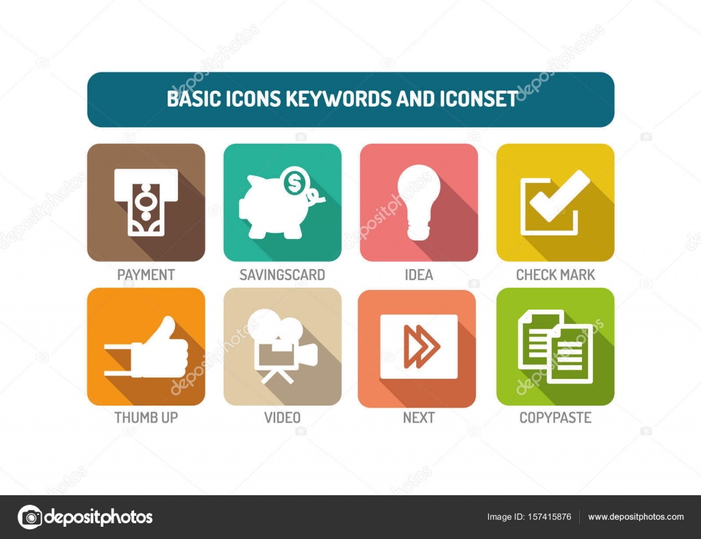 Concepto de iconos básicos Vector de stock #157415876 de ©garagestock