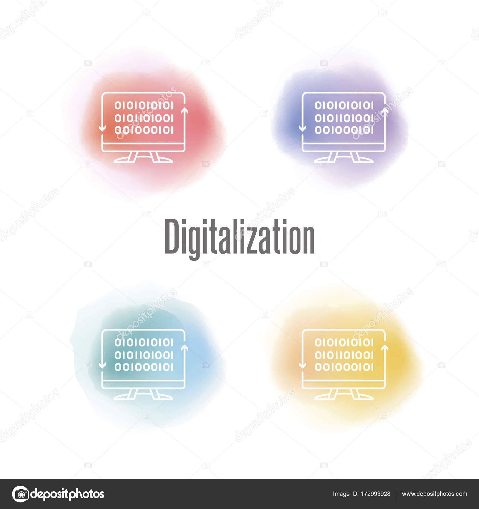 Digitalization Concept Vector Illustration Stock Vector Image by ...