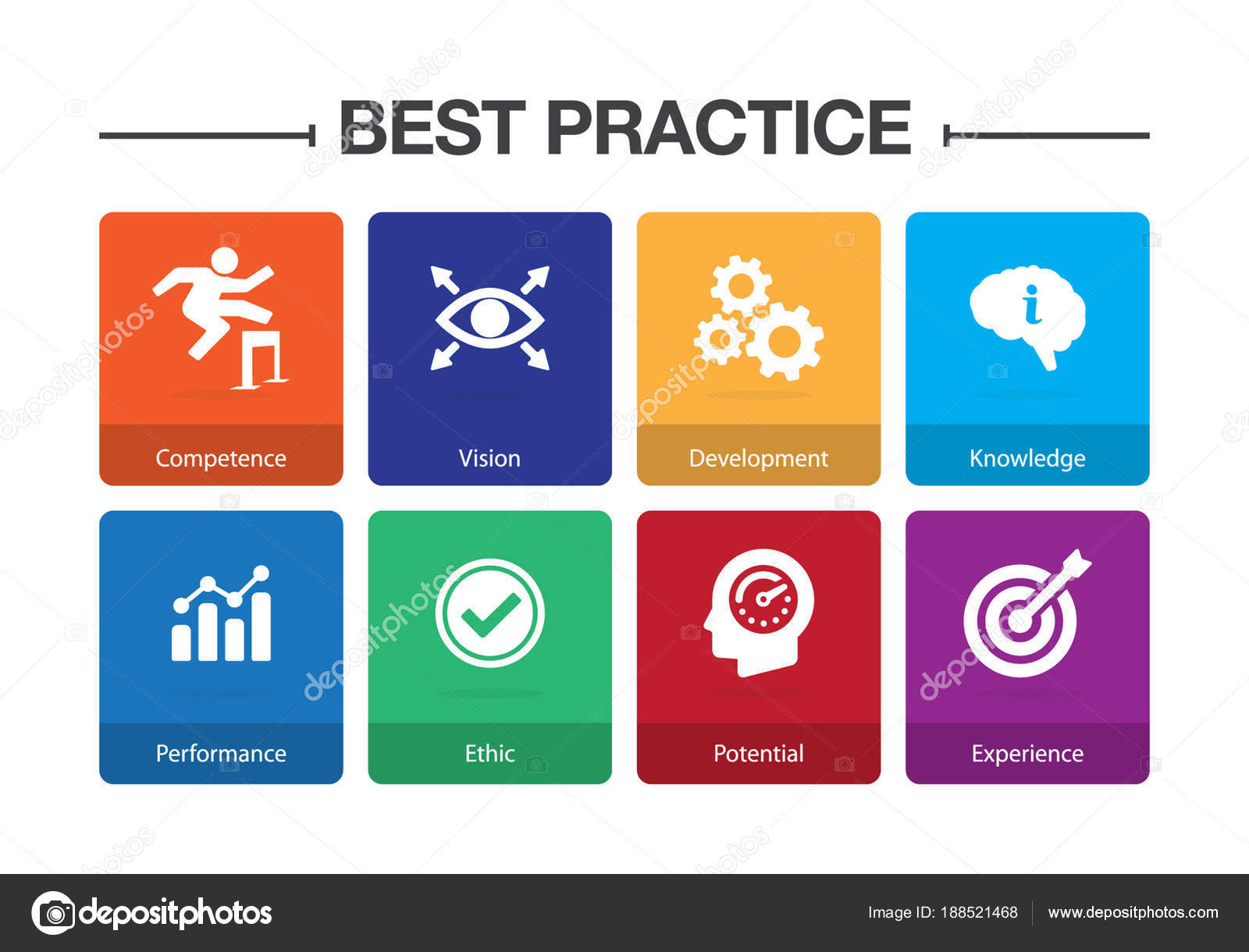 Best Practice Infographic Icon Set — Stock Vector © garagestock #188521468