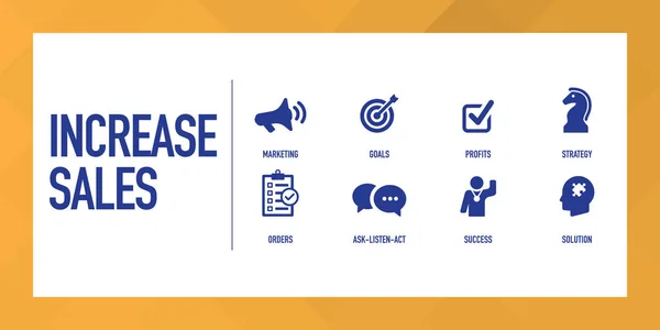 INCREASE SALES - ICON SET — Stock Vector © garagestock #133253694