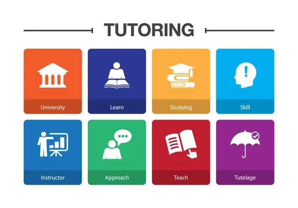 Tutoring Icons Set Stock Vector Image by ©garagestock #106565978