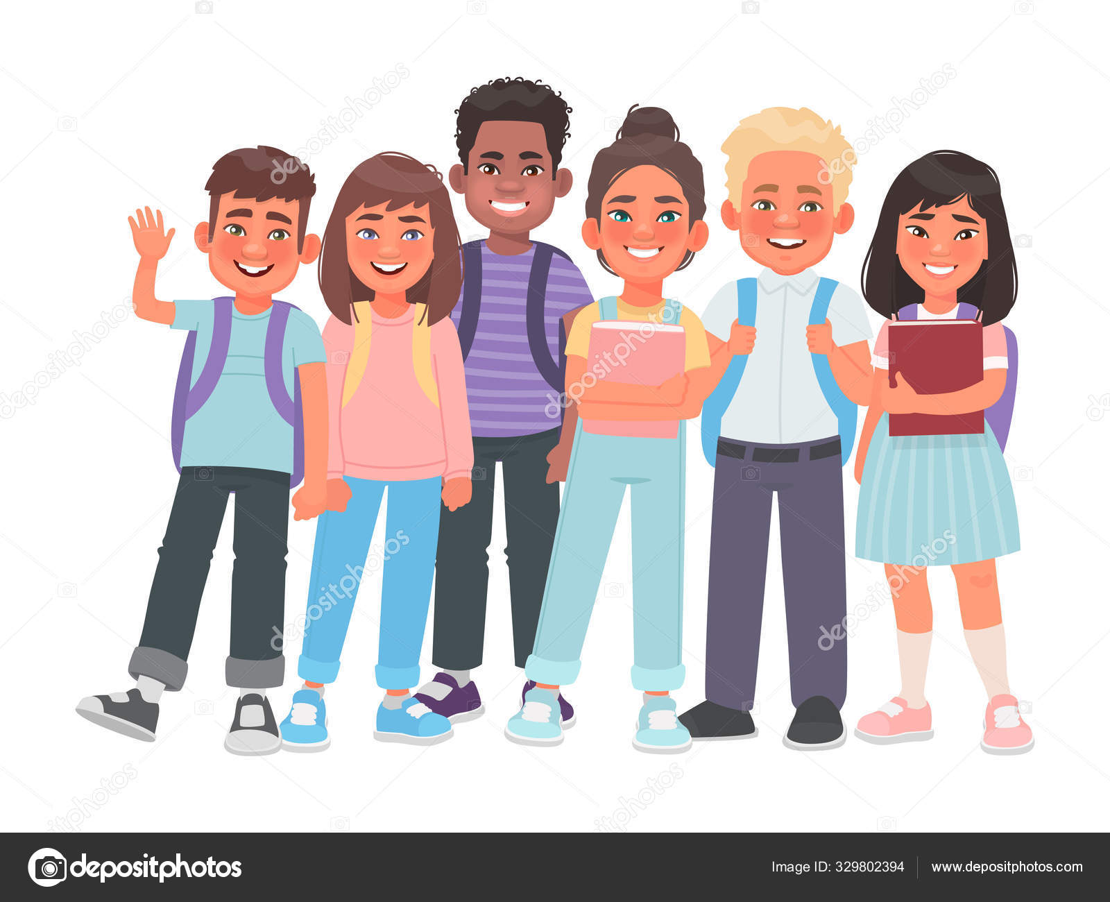 Elementary School Students Clipart