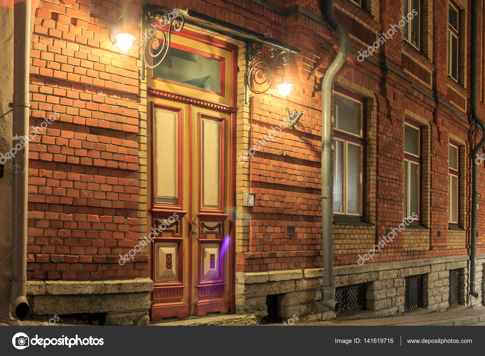 Old Brick Building At Night