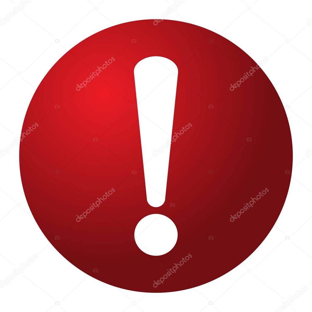 Ilustración de vector de alerta de alerta de círculo rojo y blanco ...