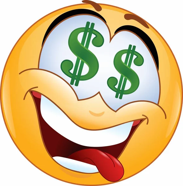 Cartoon Face With Dollar Eyes Stock Vector Image by ©HitToon #169473828