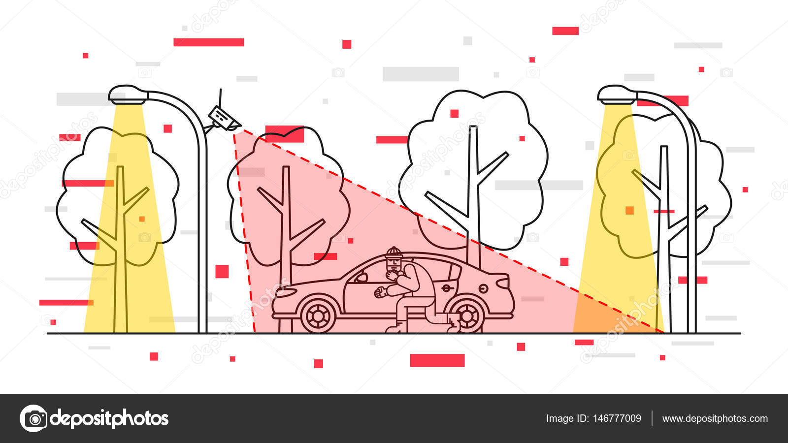 Car video surveillance vector illustration Stock Vector by ©AleksOrel ...