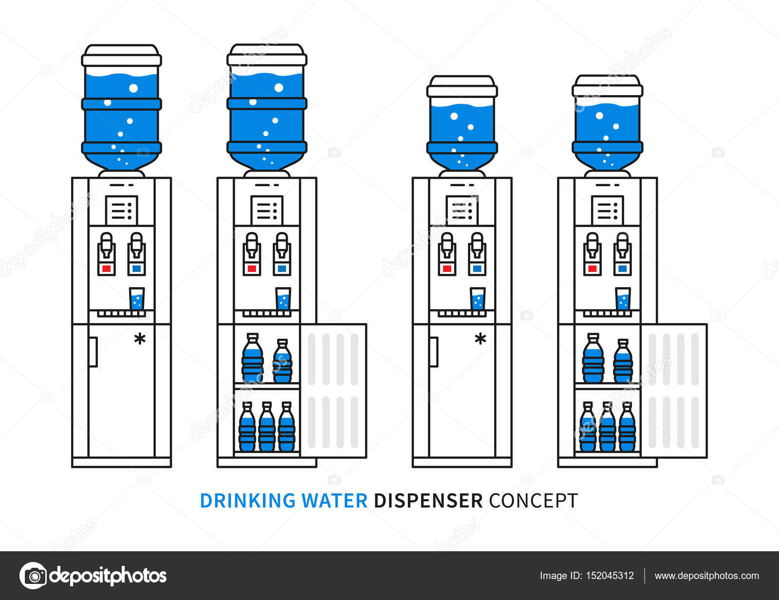 Drinking water dispenser vector illustration Stock Vector by ©AleksOrel ...