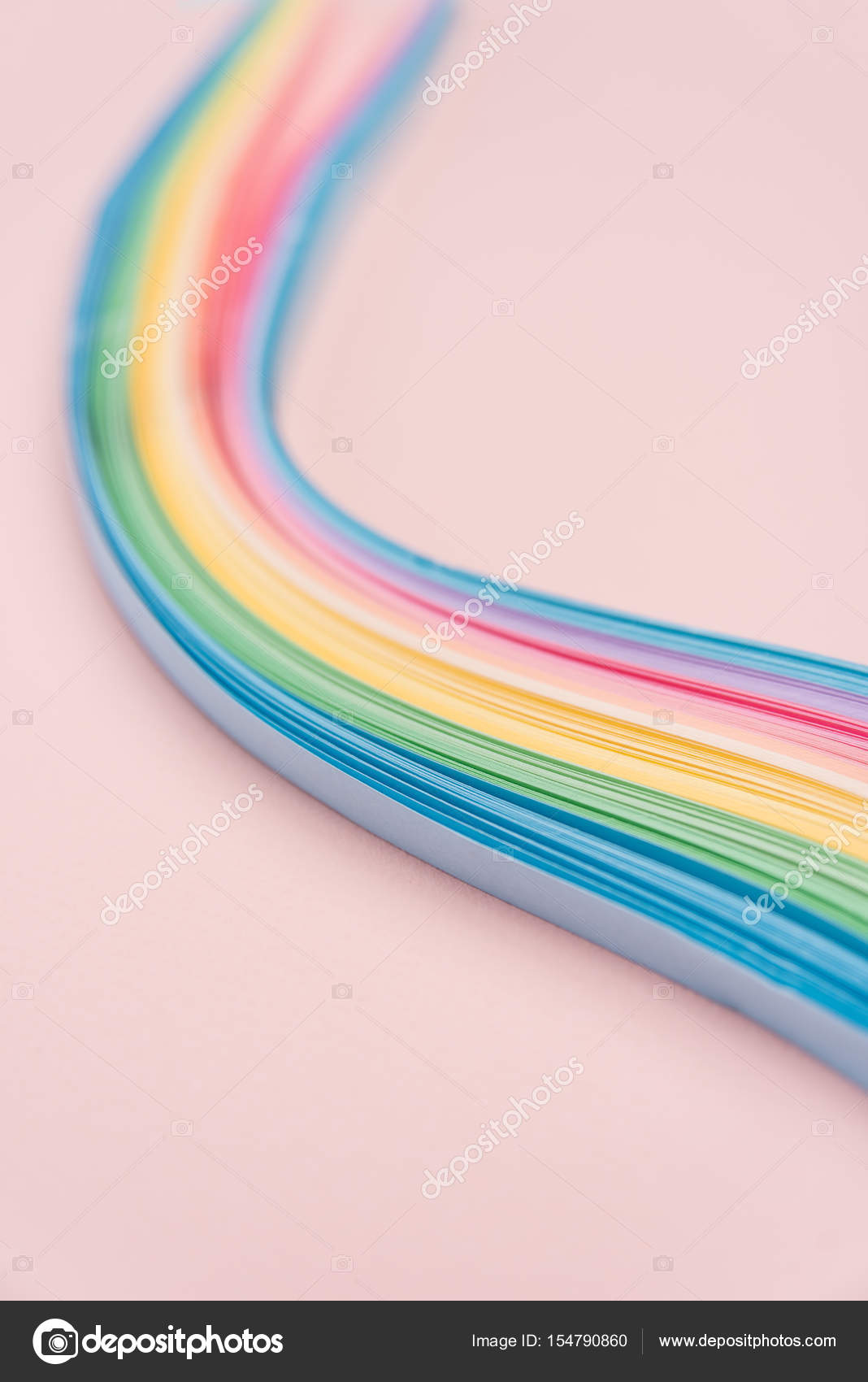 Paper strips in rainbow colors as a colorful backdrop Stock Photo by ...