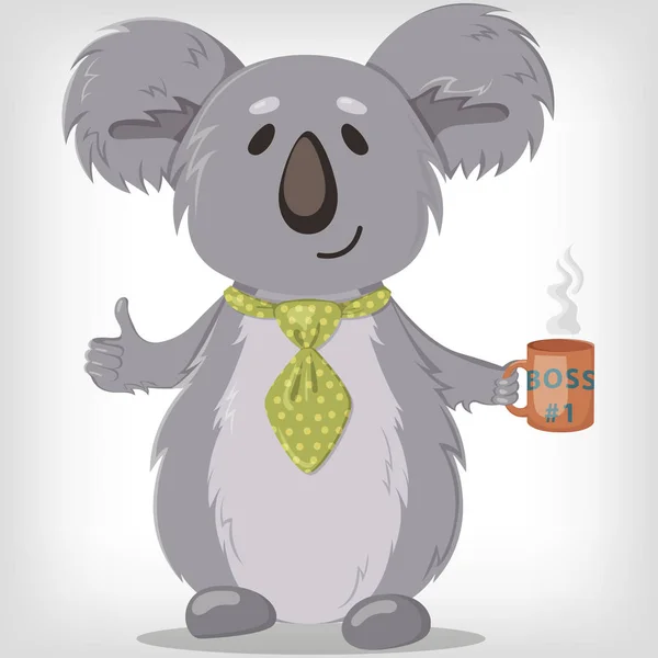 Thinking koala. Discouraged koala. Vector illustration — Stock Vector ...