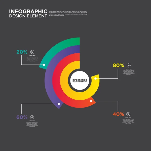 Infographic report template with text and icons. Vector — Stock Vector ...