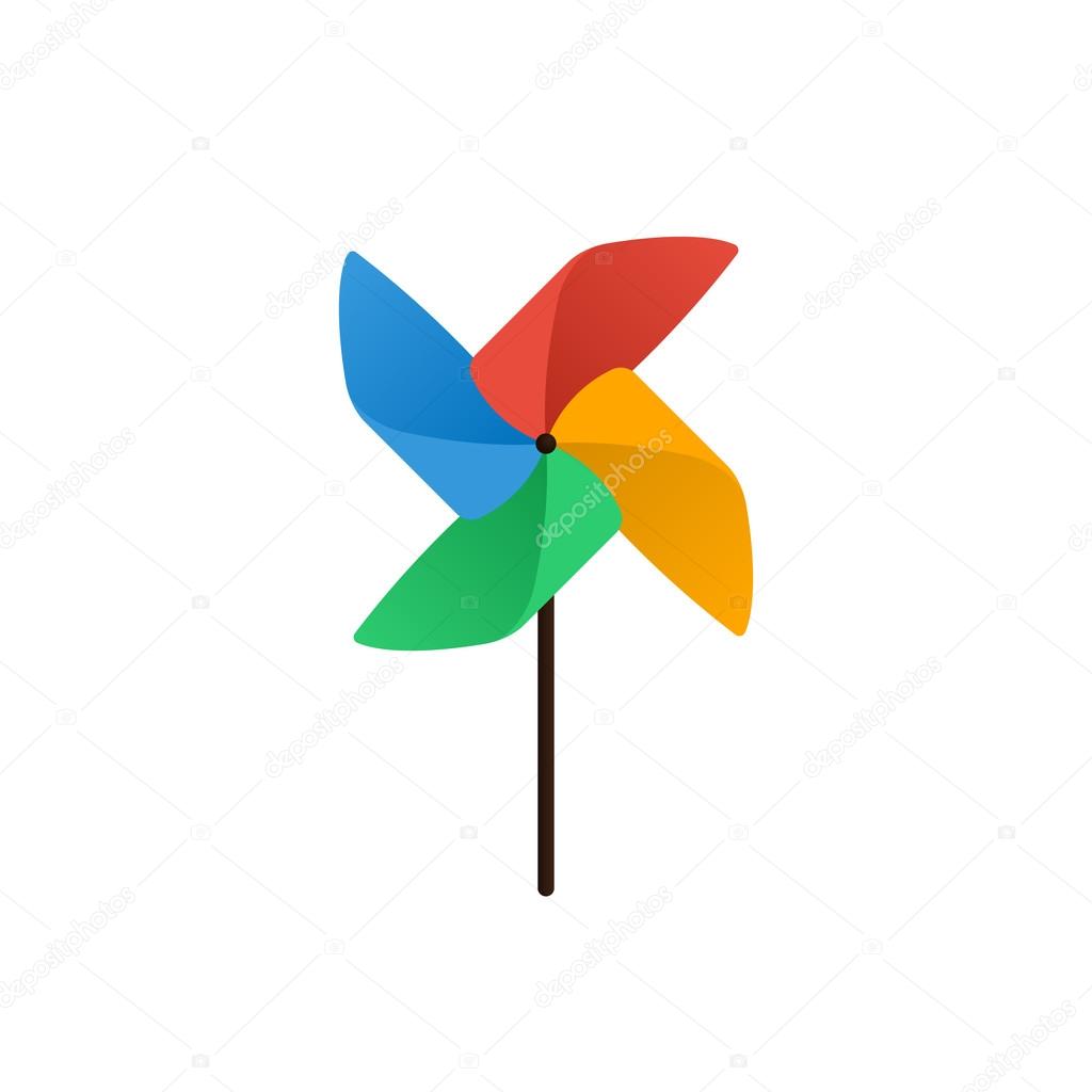 Pinwheel icon flat design vector illustration Stock Vector Image by ...