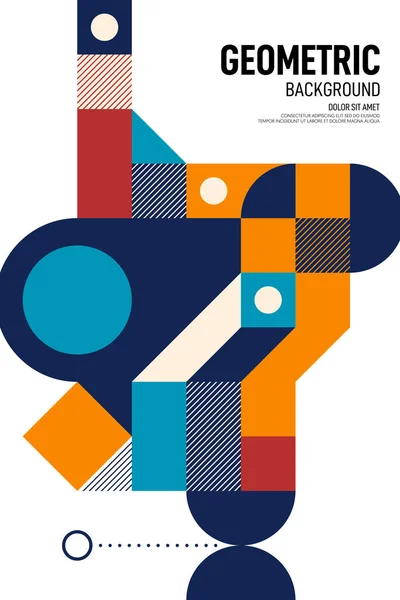 Abstract isometric geometric shape layout design template poster ...