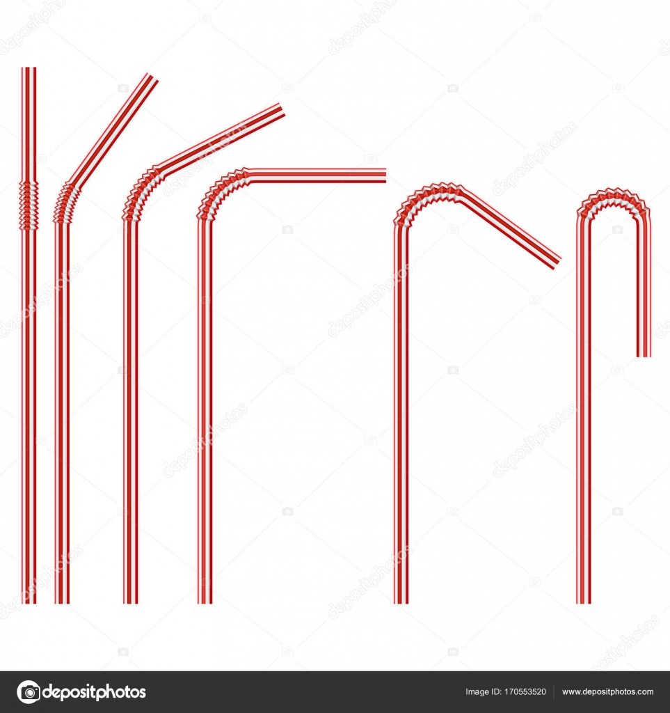Plastic drinking straw Stock Vector by ©apagafonova 170553520