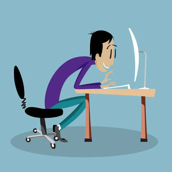 Animated Person Typing