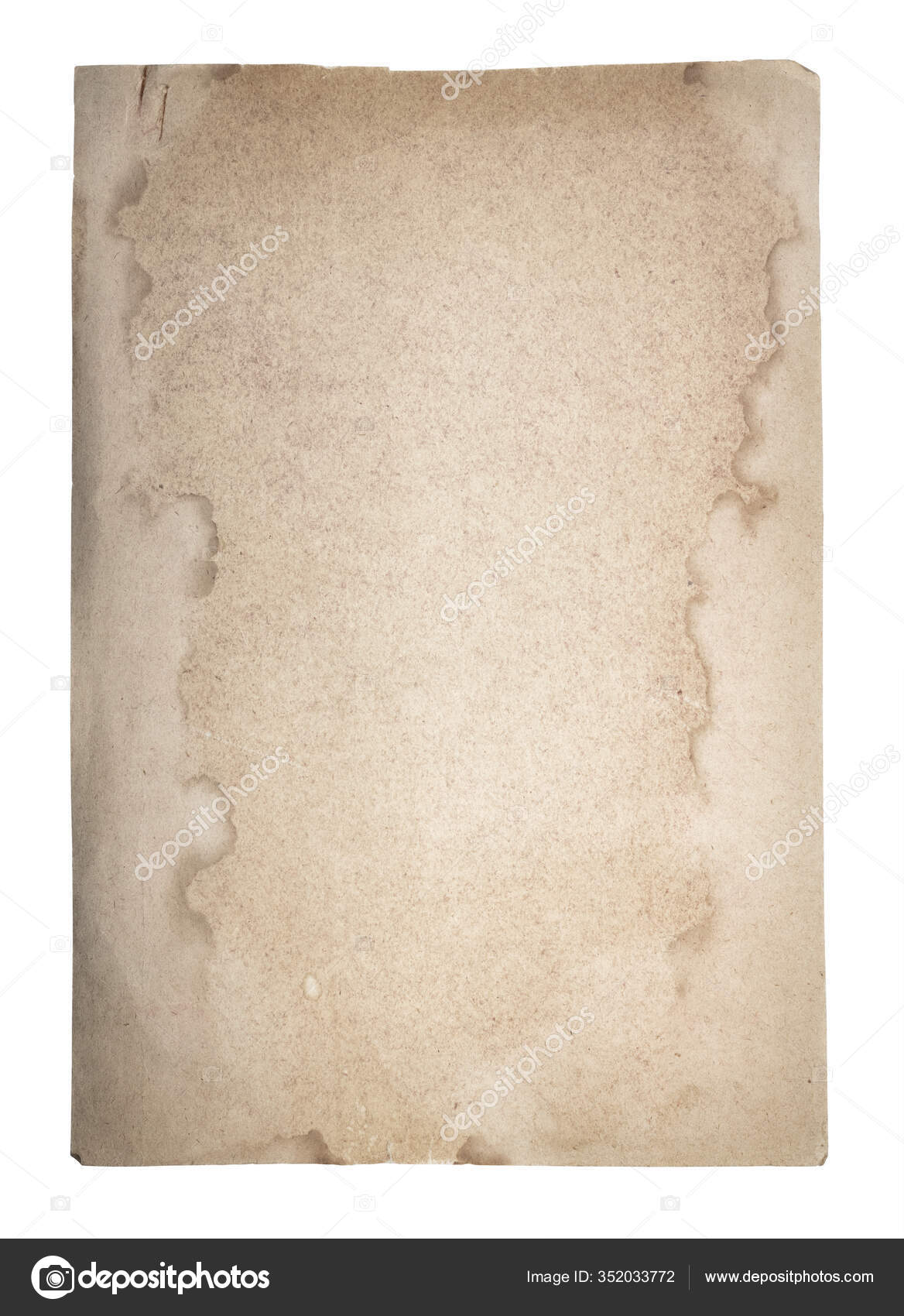 Old Paper Texture Isolated White Background Stock Photo by ©Katrien1 ...