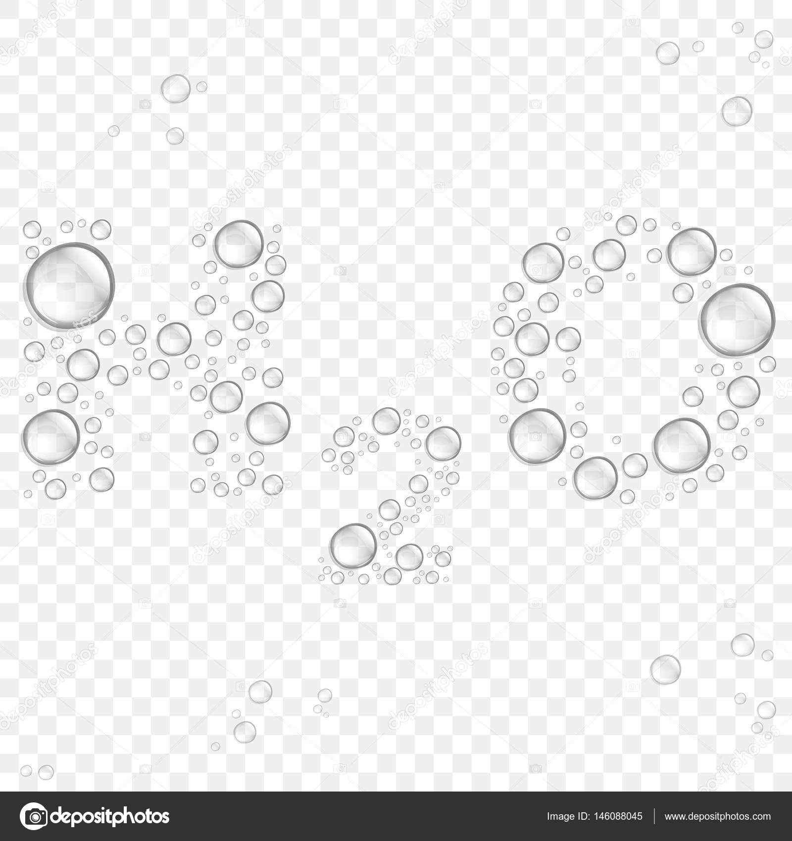 Transparent water drops forming the word H2O — Stock Vector © -izabell ...