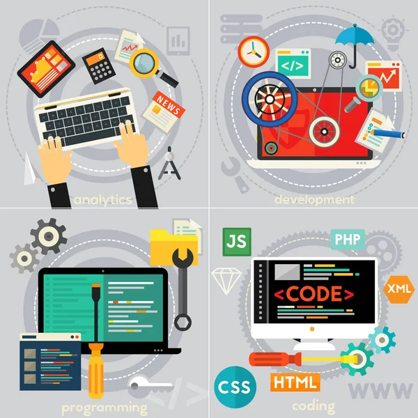 Programming Coding Scripting Website Development Analytics Seo Concepts