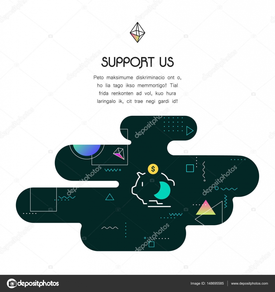 Template with Donation and Support Us icons Stock Vector by ©-izabell ...