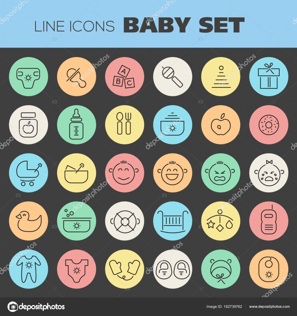 Baby Staff icons Stock Vector Image by ©-izabell- #162739762