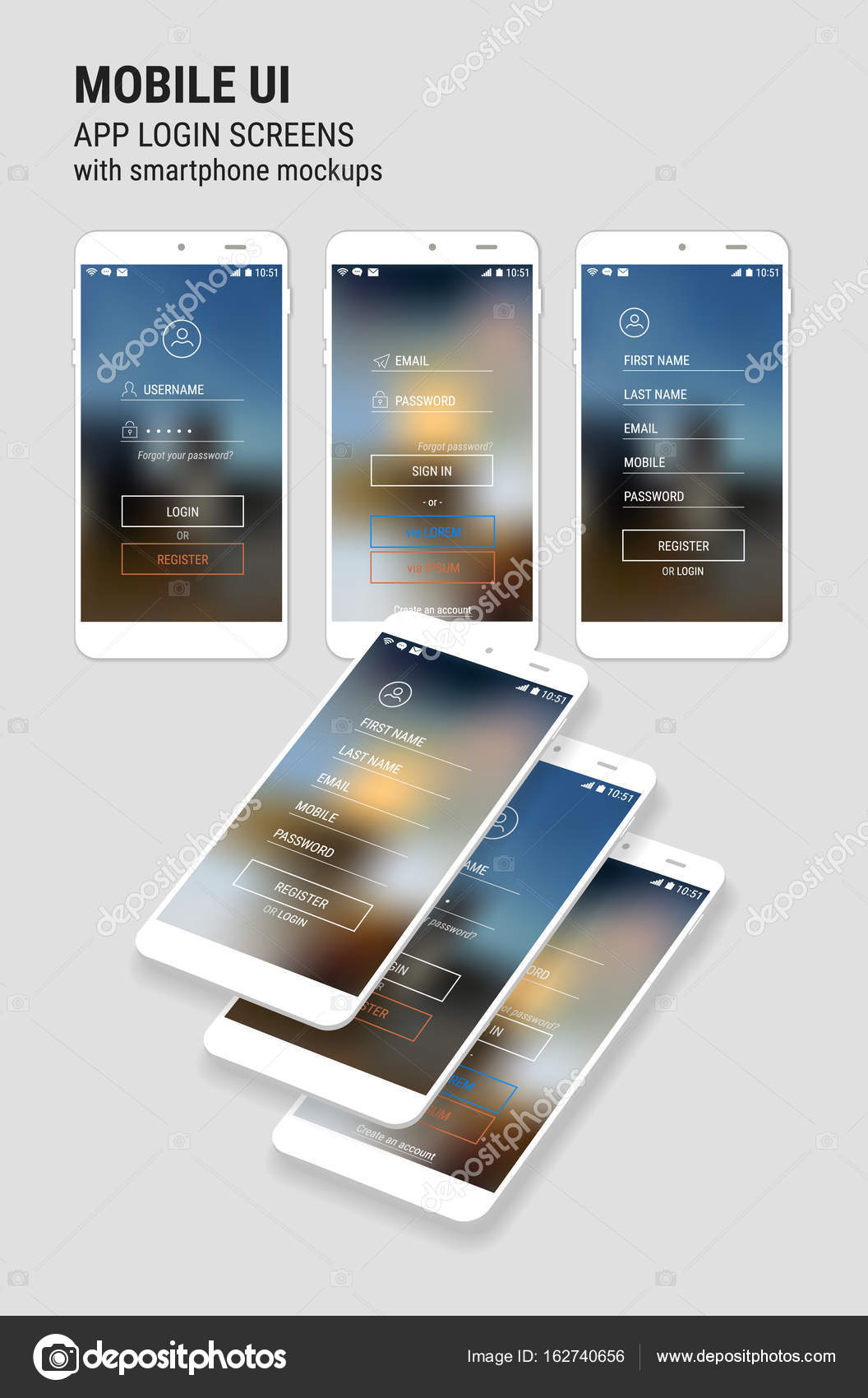 Responsive mobile app templates Stock Vector Image by ©-izabell- #162740656