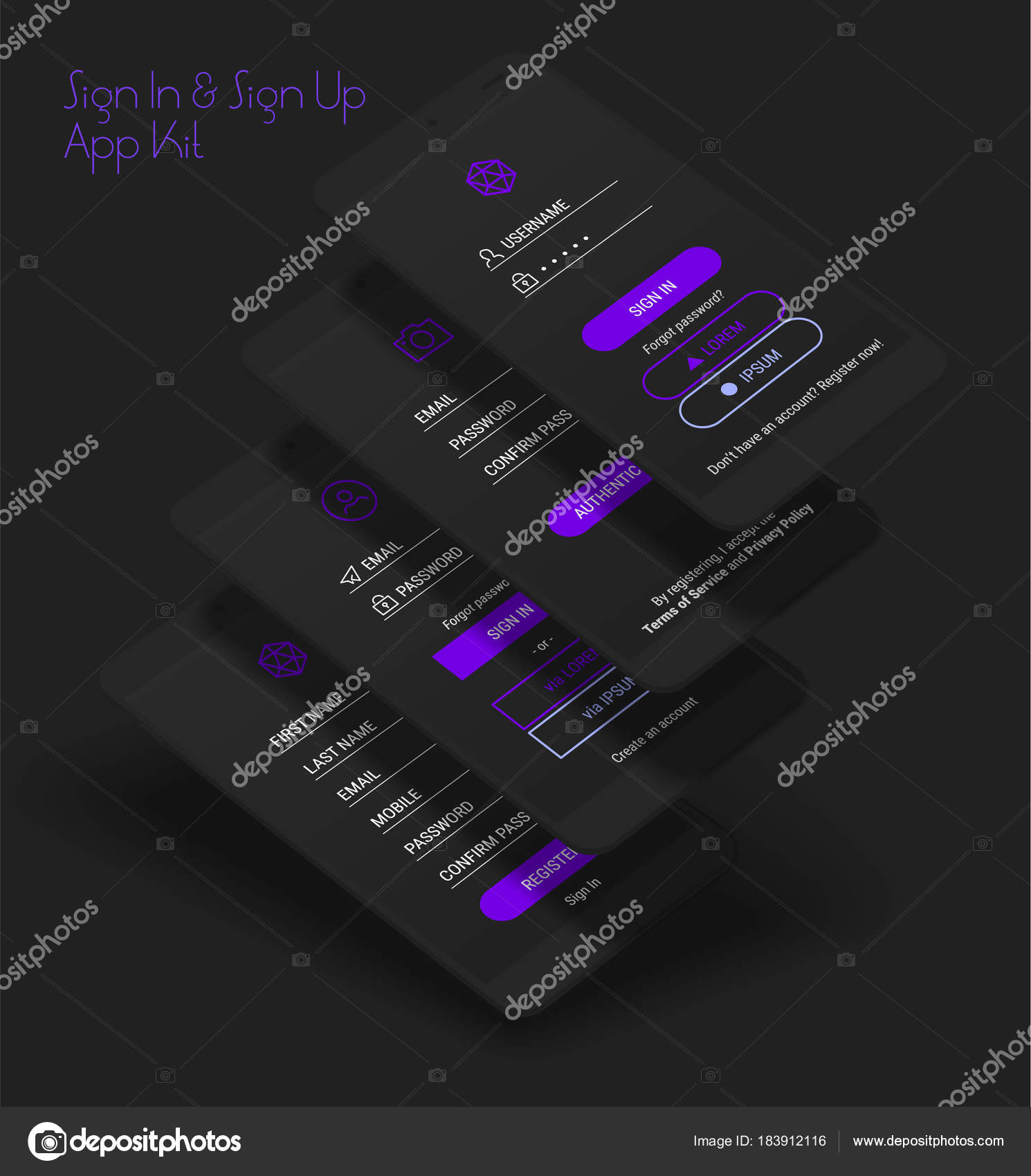 Trendy Responsive Mobile Templates Login Registration Mobile App ...