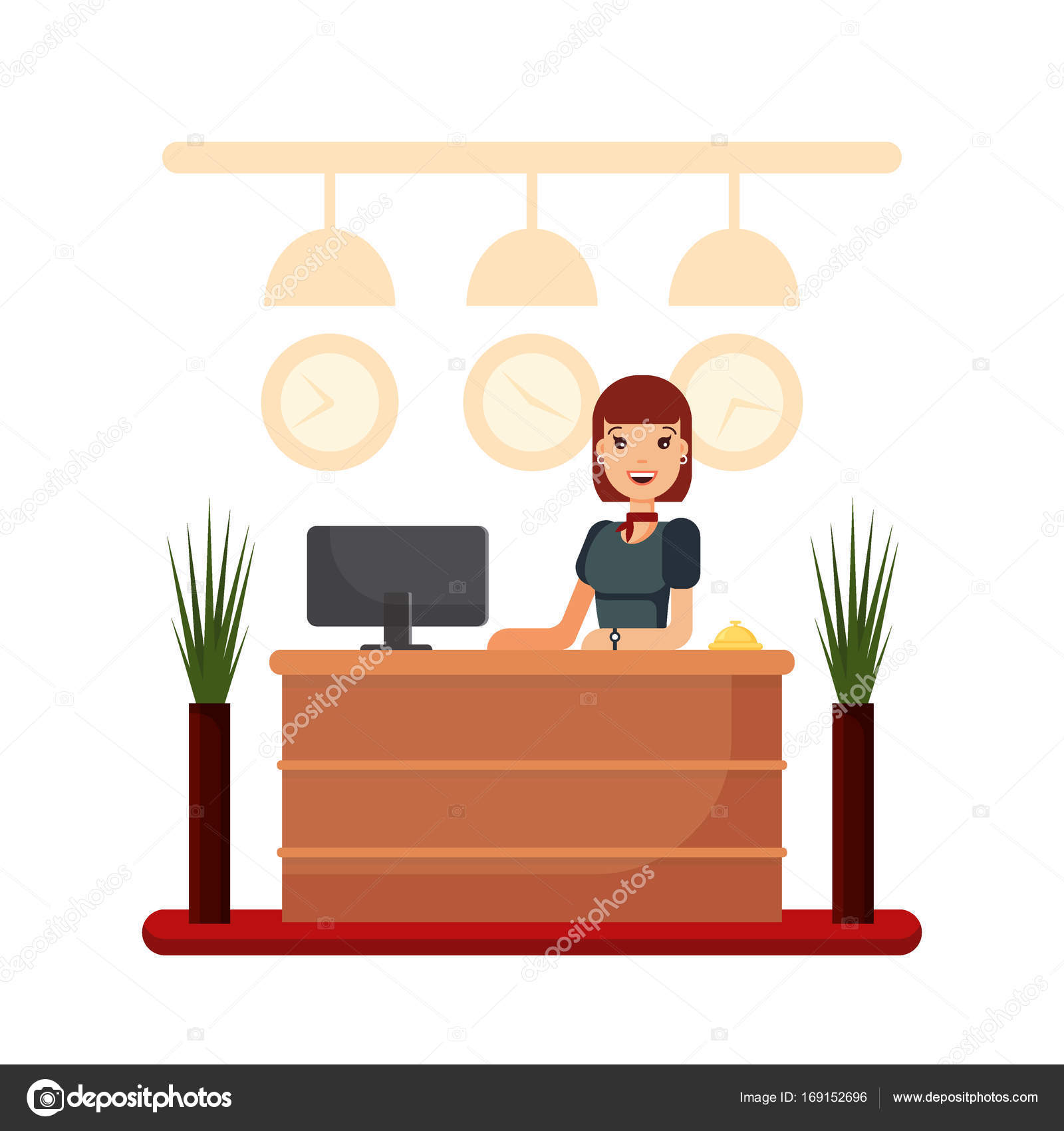 Hotel Front Desk Cartoon