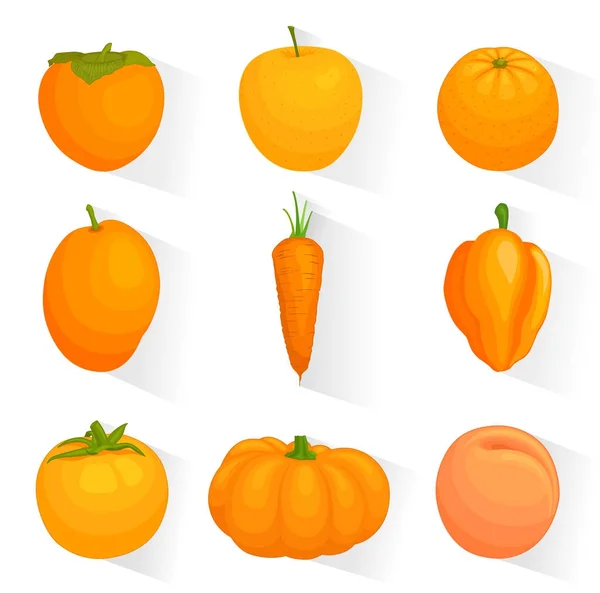 Frutas Y Verduras De Color Naranja