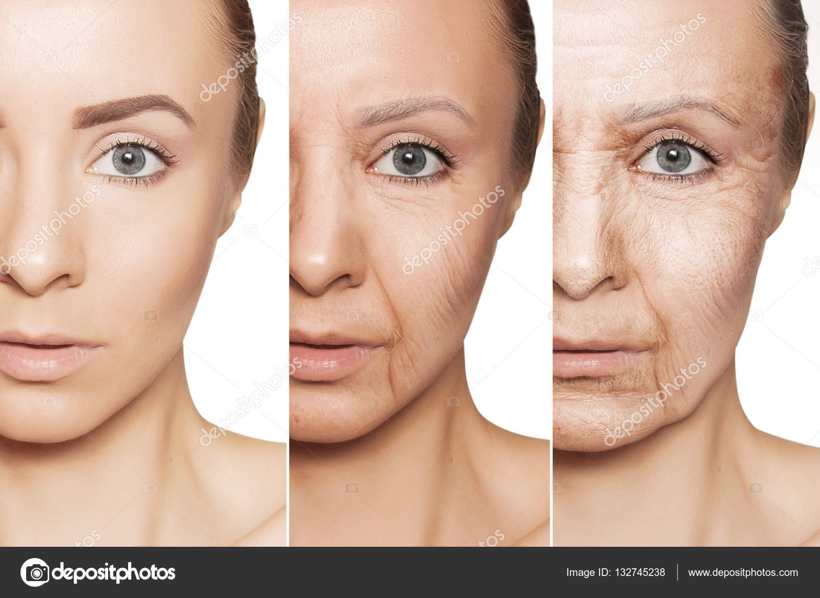procedimientos de lucha contra el envejecimiento en rostro de mujer ...