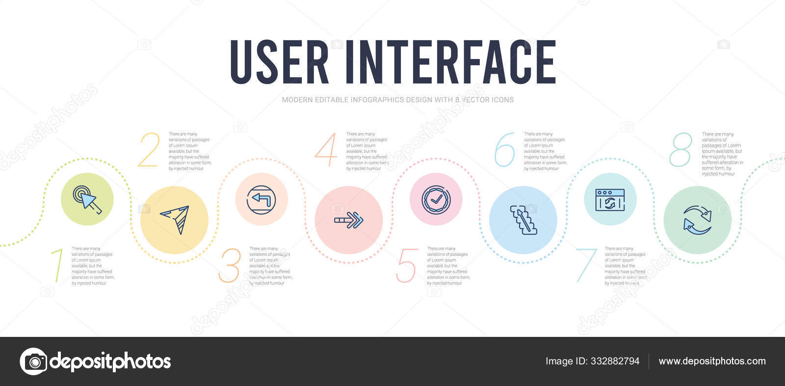 User interface concept infographic design template. included ref Stock ...