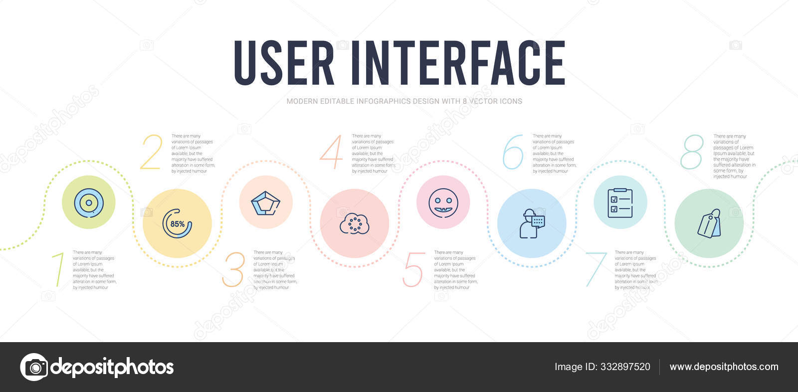 User interface concept infographic design template. included lab Stock ...