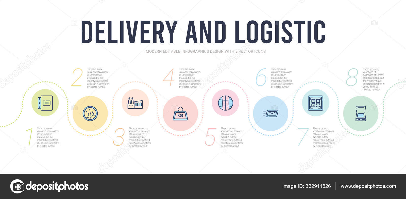 Delivery and logistic concept infographic design template. inclu Stock ...