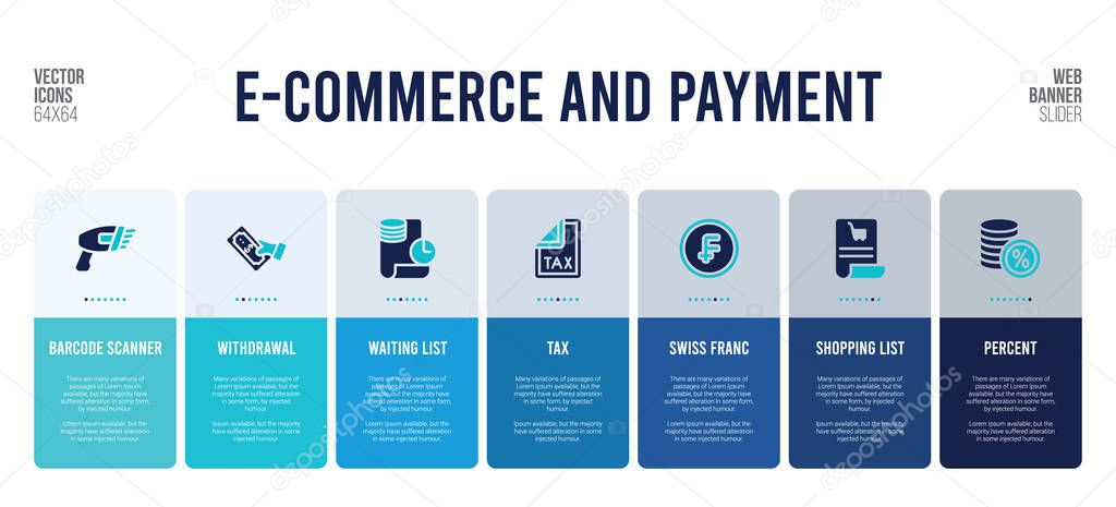 dise o de banner web con elementos de concepto de comercio electr nico y pago. 2024