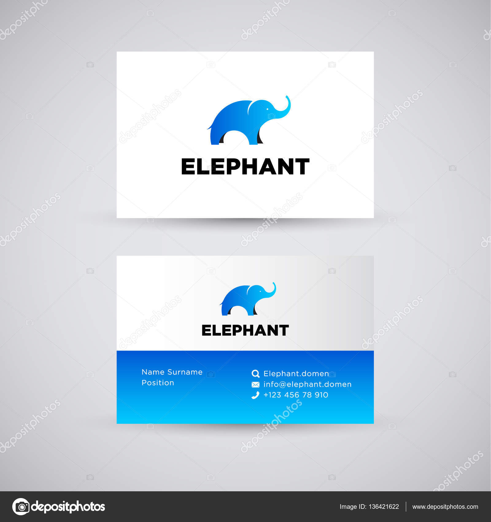 Elephant concept logo. Stock Vector by ©Nataly_314 136421622