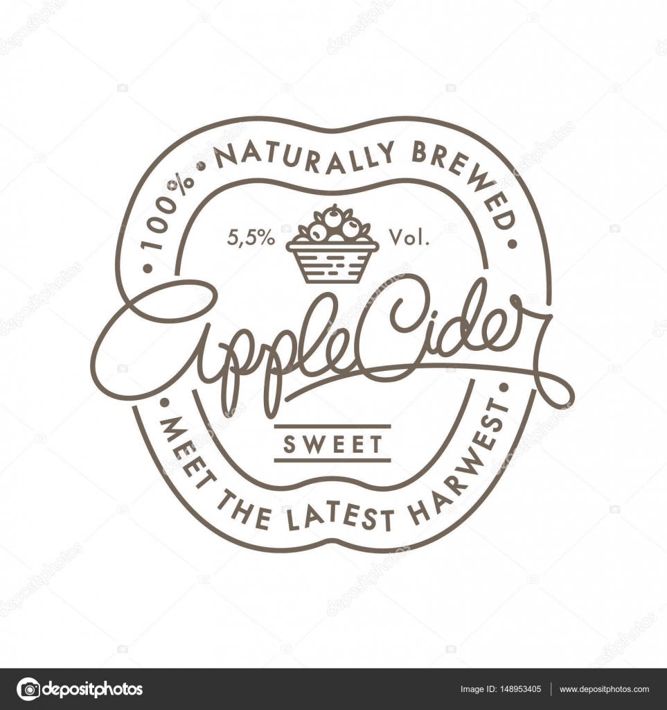 Cider logo and label. Retro lettering. Stock Vector Image by ©Nataly ...