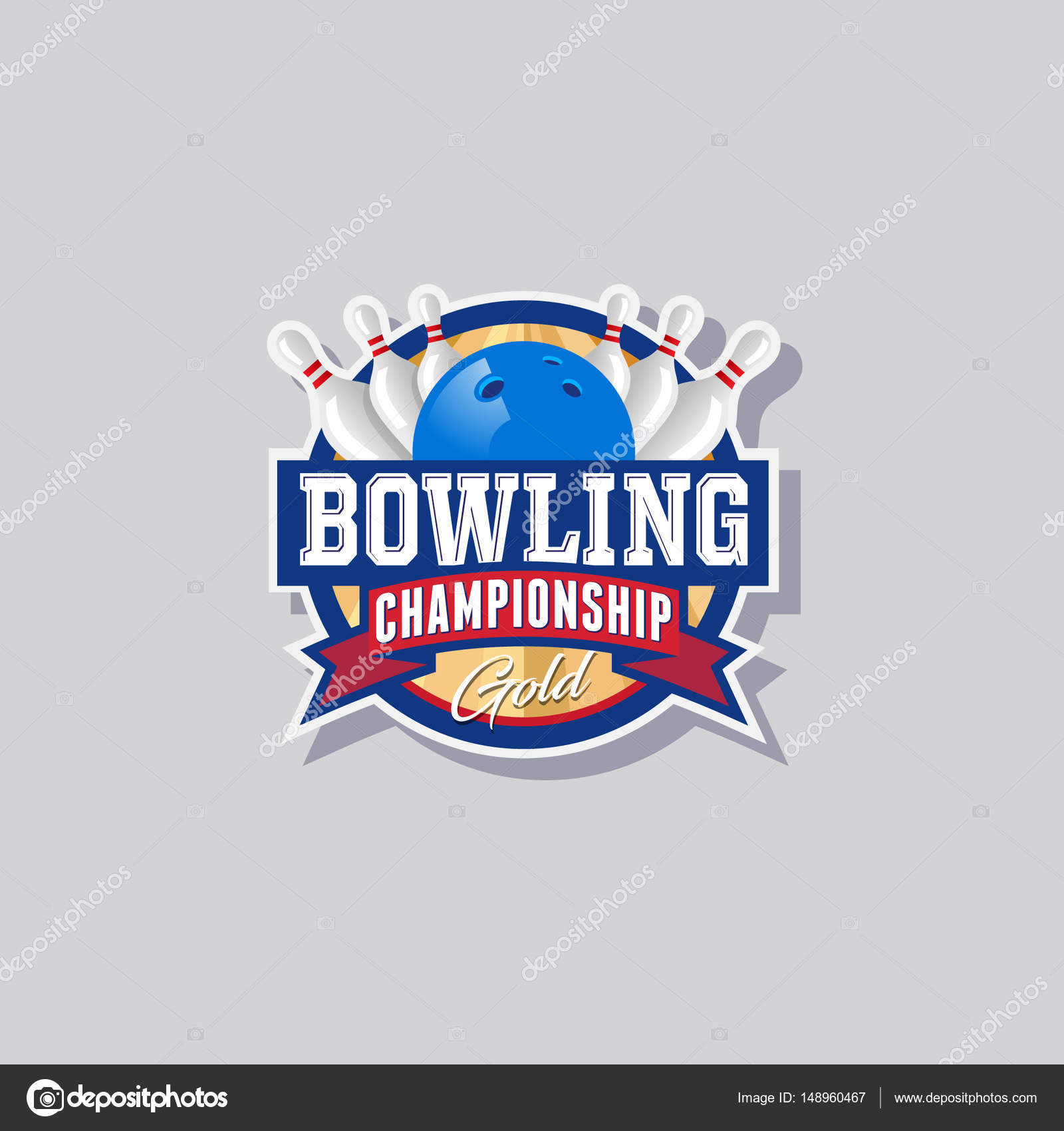 Bowling championship emblem. Bowling logo. Stock Vector Image by ...